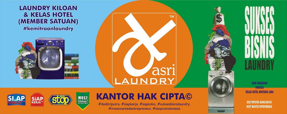 Spanduk Papan Nama Toko Laundry ASRI 2020