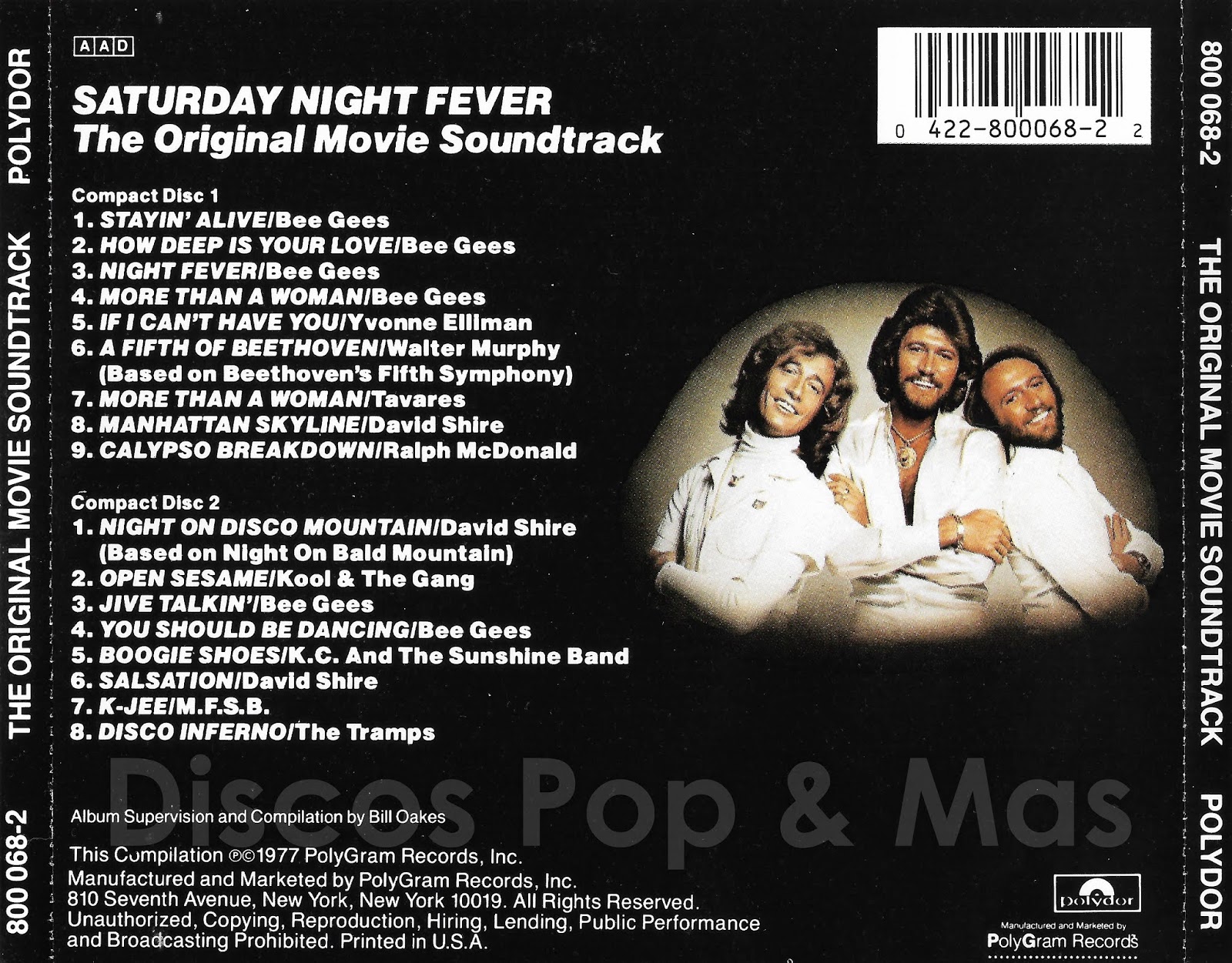 Discos Pop & Mas: Saturday Night Fever (Soundtrack)
