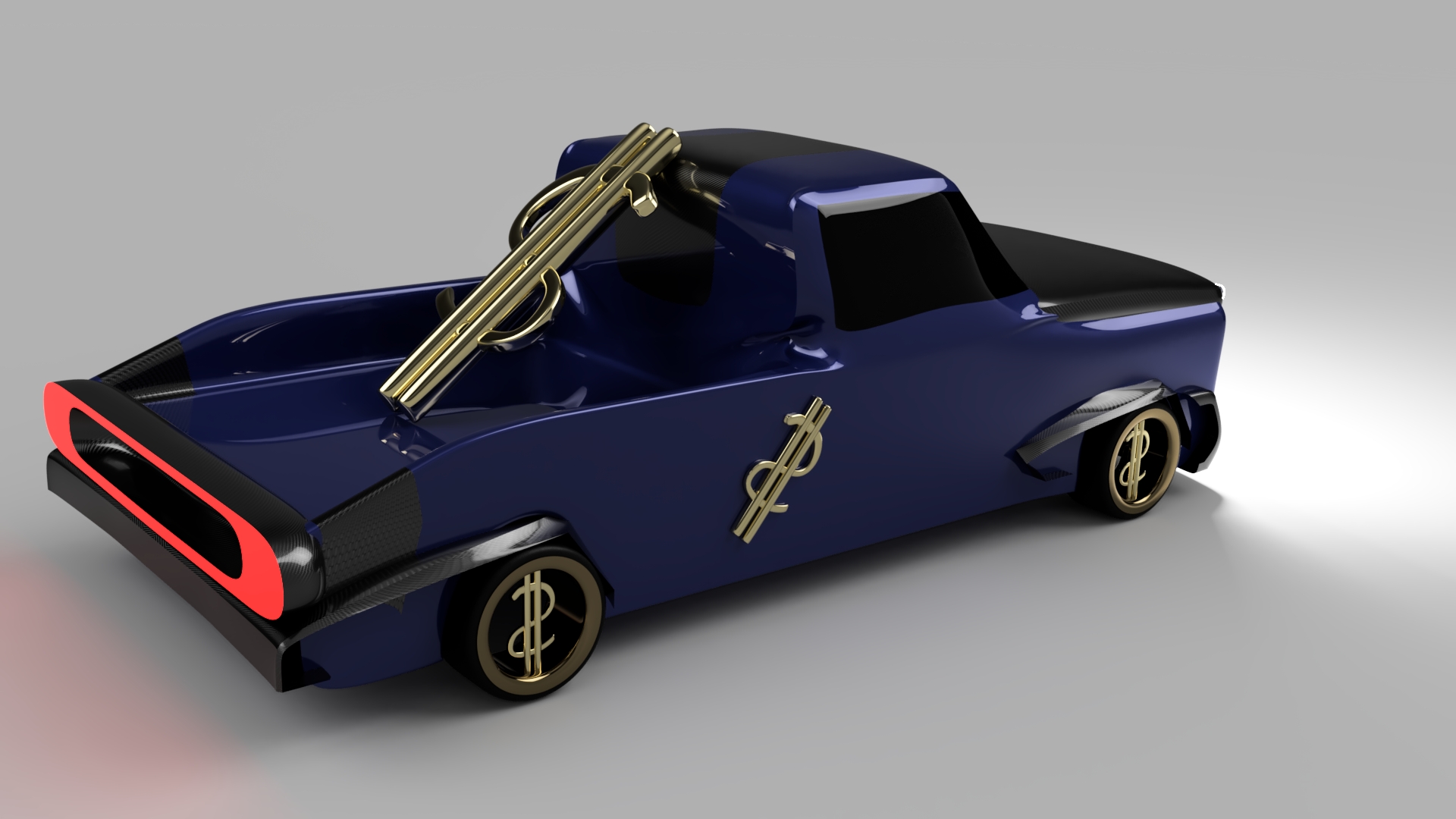 Pewdiepie and MrBeast car 3d model