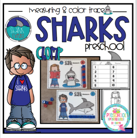 Shark Measuring Mats ~ Preschool Printables