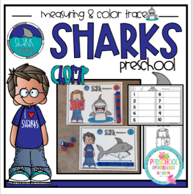 Shark Measuring Mats ~ Preschool Printables