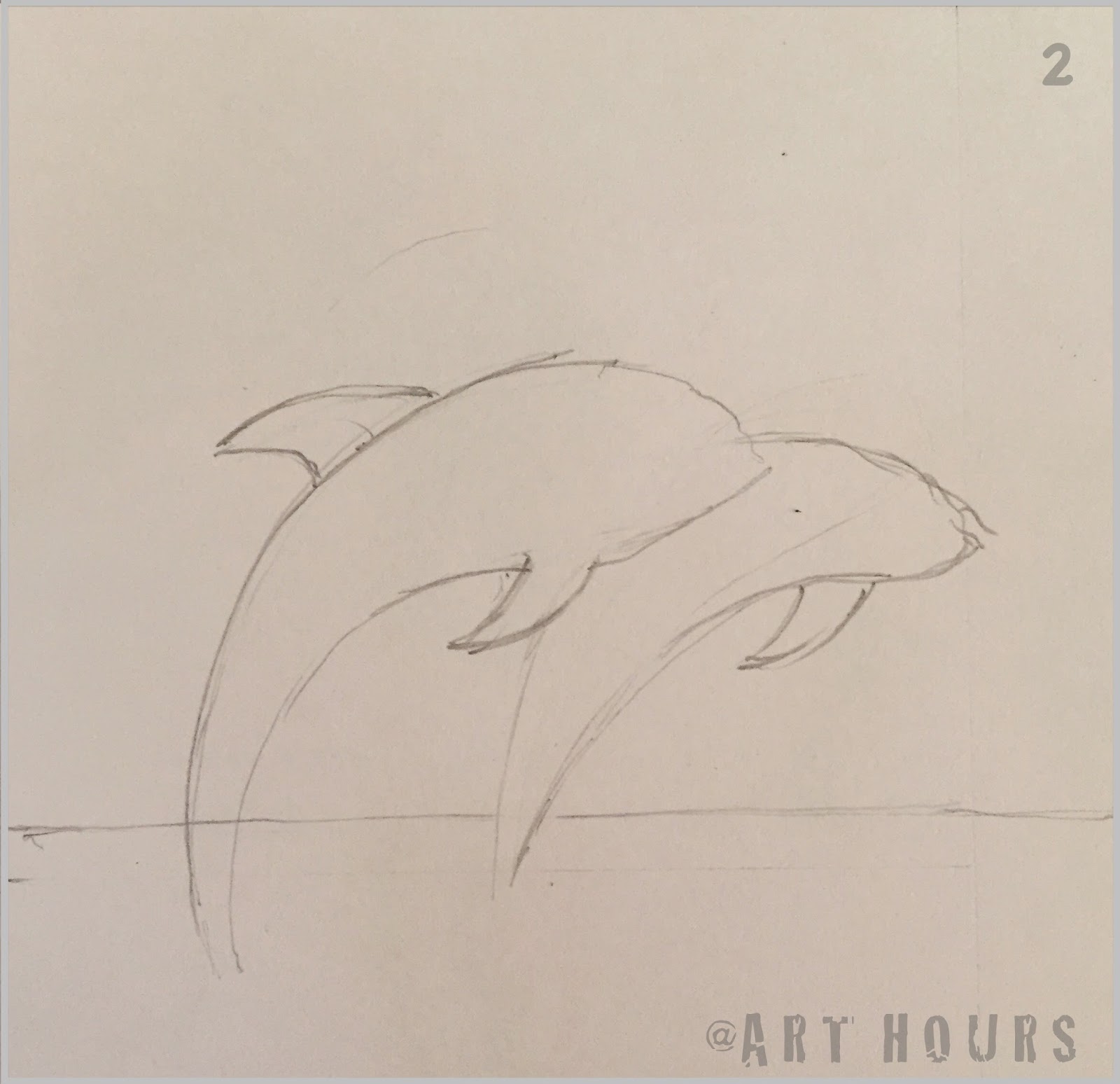 Pencil Drawings Of Dolphins