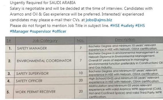 HSE Insider : ( 18 ) - HSE/EHS/SAFETY JOB VACANCIES/OPPORTUNITIES ...
