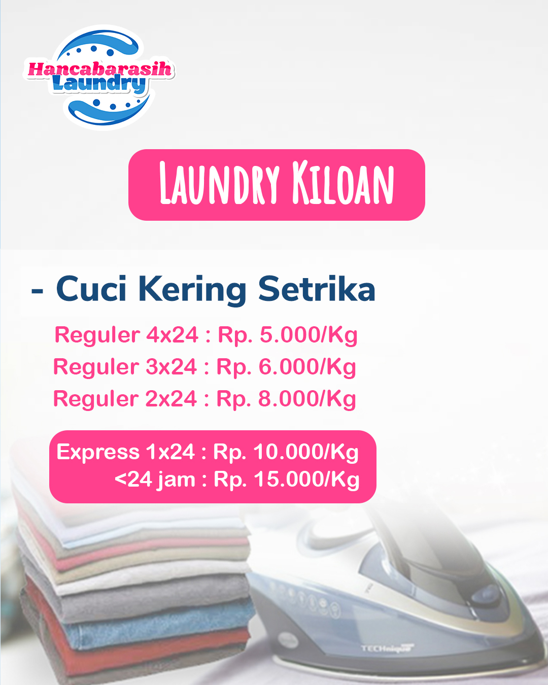 Laundry Kiloan Antar Jemput Malang - Hancabarasih Laundry
