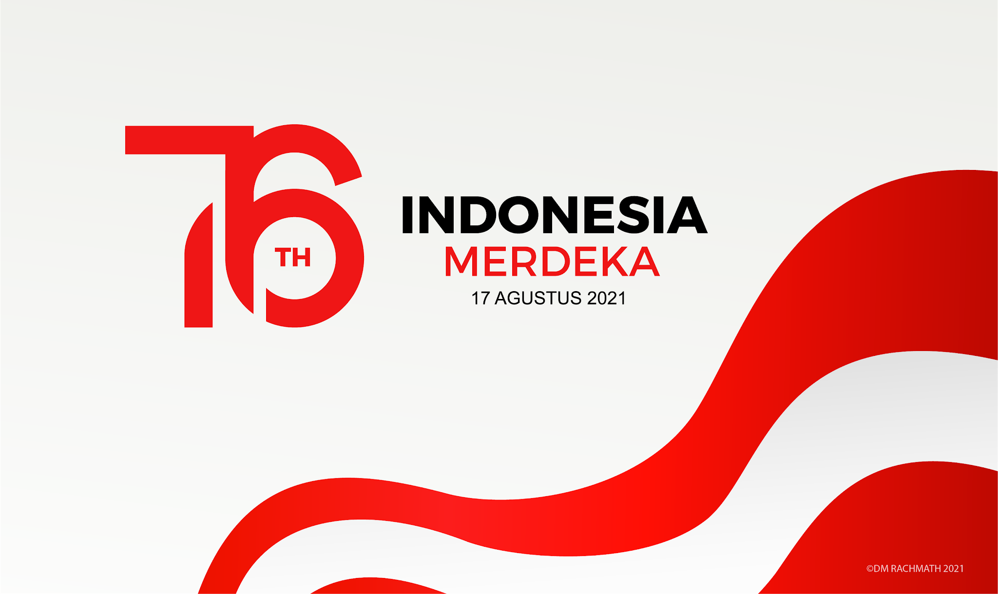 HUT RI 76 LOGO | IMAHKU STUDIO | Imahku Desain