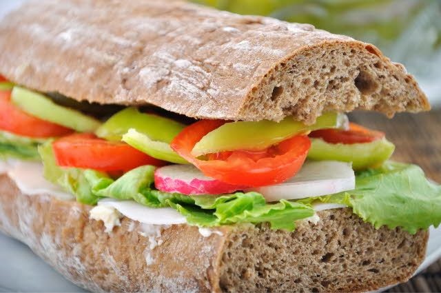 Basil Labneh Sandwich with Refreshing Vegetables Recipe | LEBANESE RECIPES