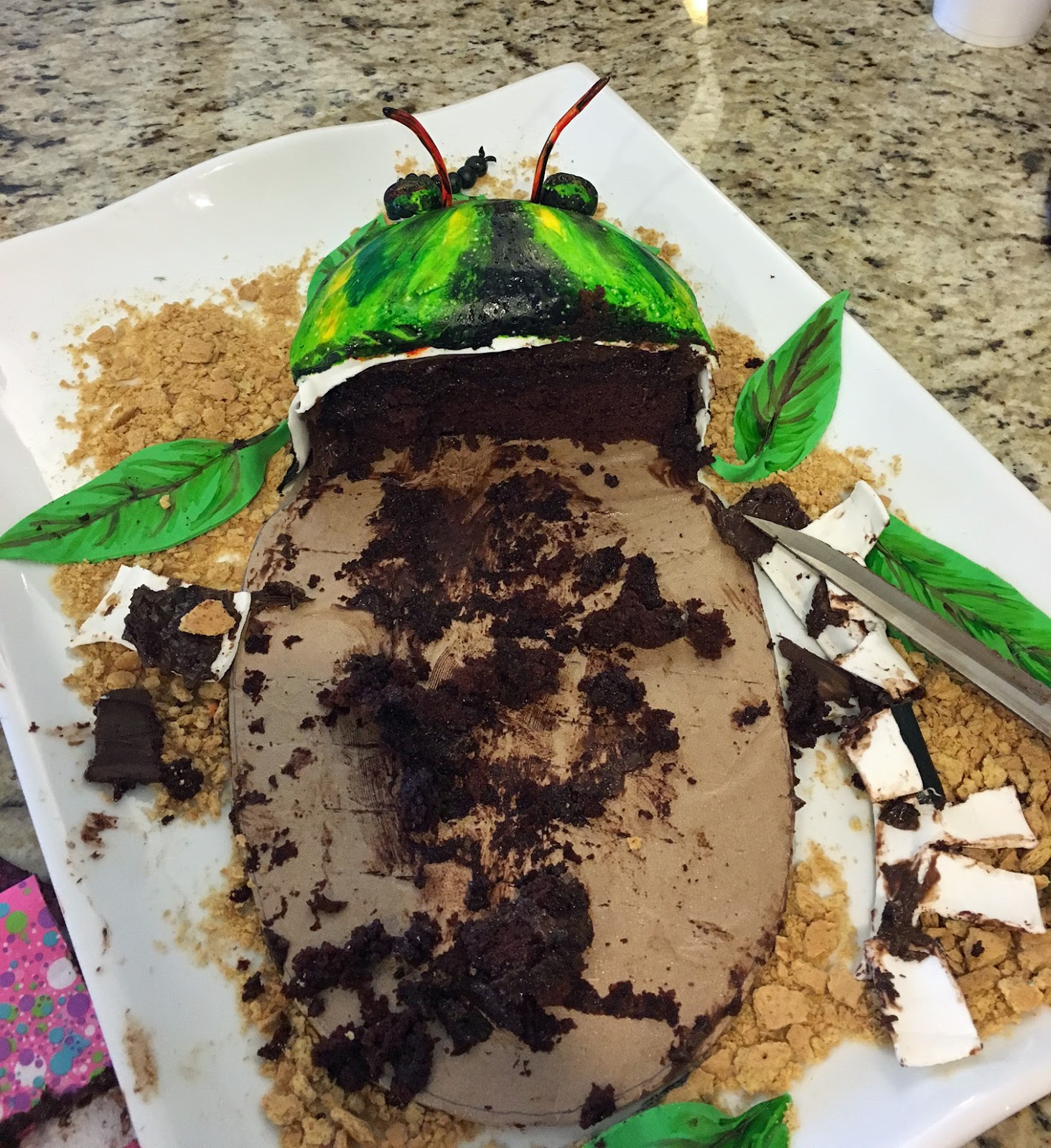 The Bake More: The Pissed-Off Leaf Beetle Cake