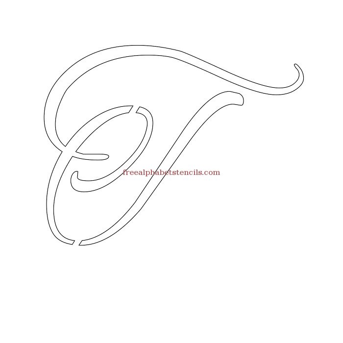 Cursive Bubble Letters T - Birthday Letter