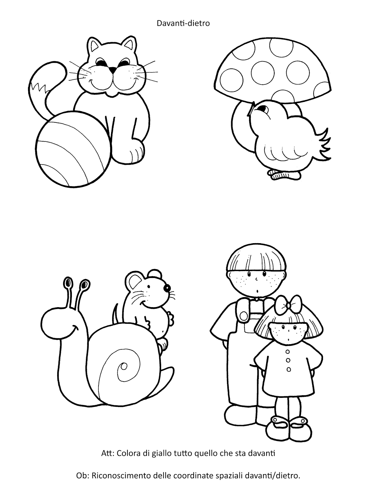 Esercizi Concetti Topologici Basso Oggetti Stampare Schede Didattiche ...