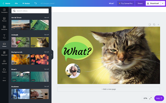 Design a short video clip with Canva
