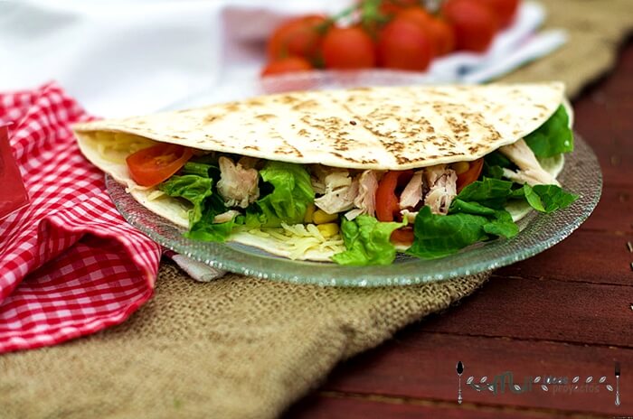 PIADINA CON POLLO - Mil ideas, mil proyectos