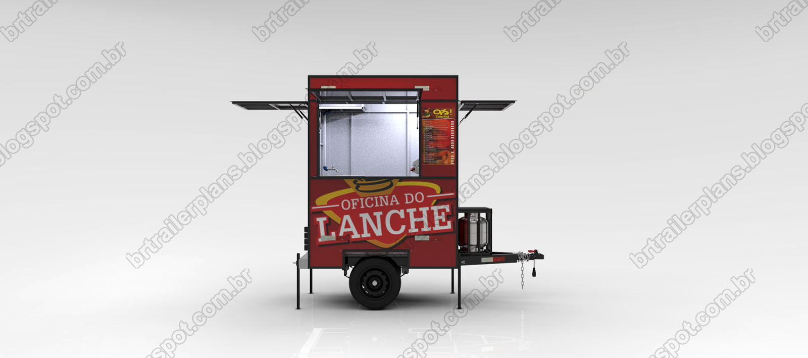 Projeto Carretinha Reboque 1 eixo Food Trailer para Lanches - PDF Projeto Carretinha Reboque 1 eixo Food Trailer para Lanches - PDF