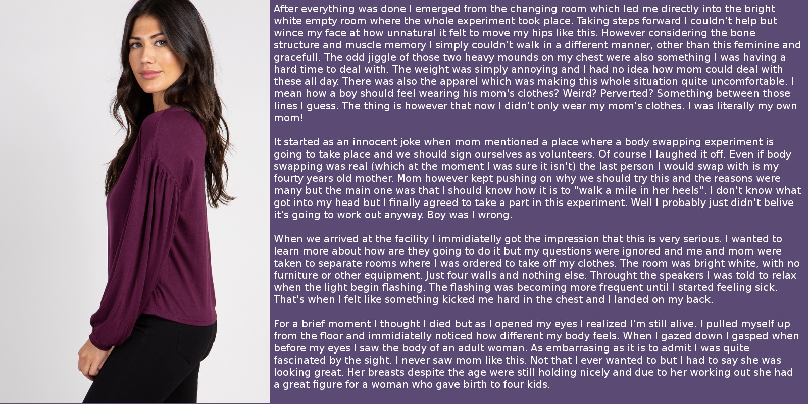 Marti's tg captions: Mom for a week