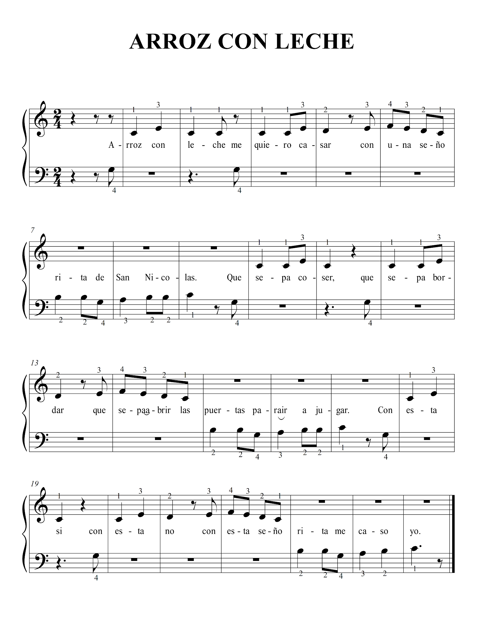 CEMCRUZ: ARROZ CON LECHE + PARTITURA