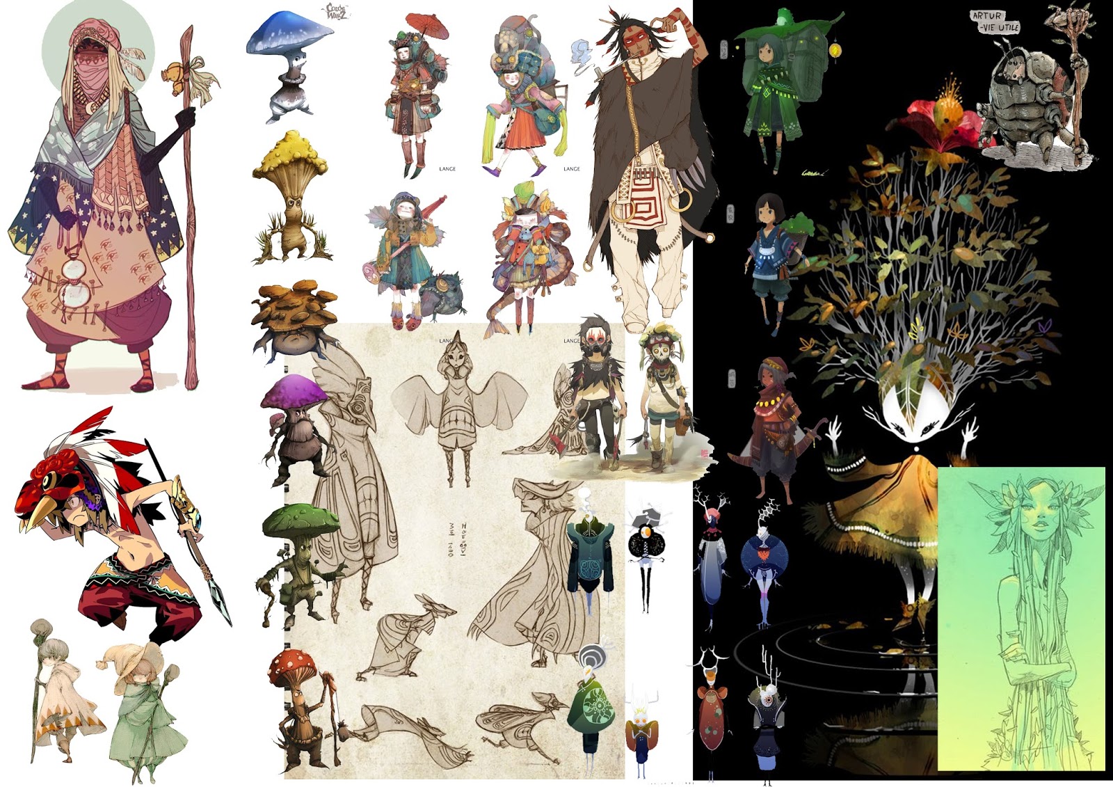 Guy's Studio Practice: The Other Side - Mood Board Character Design