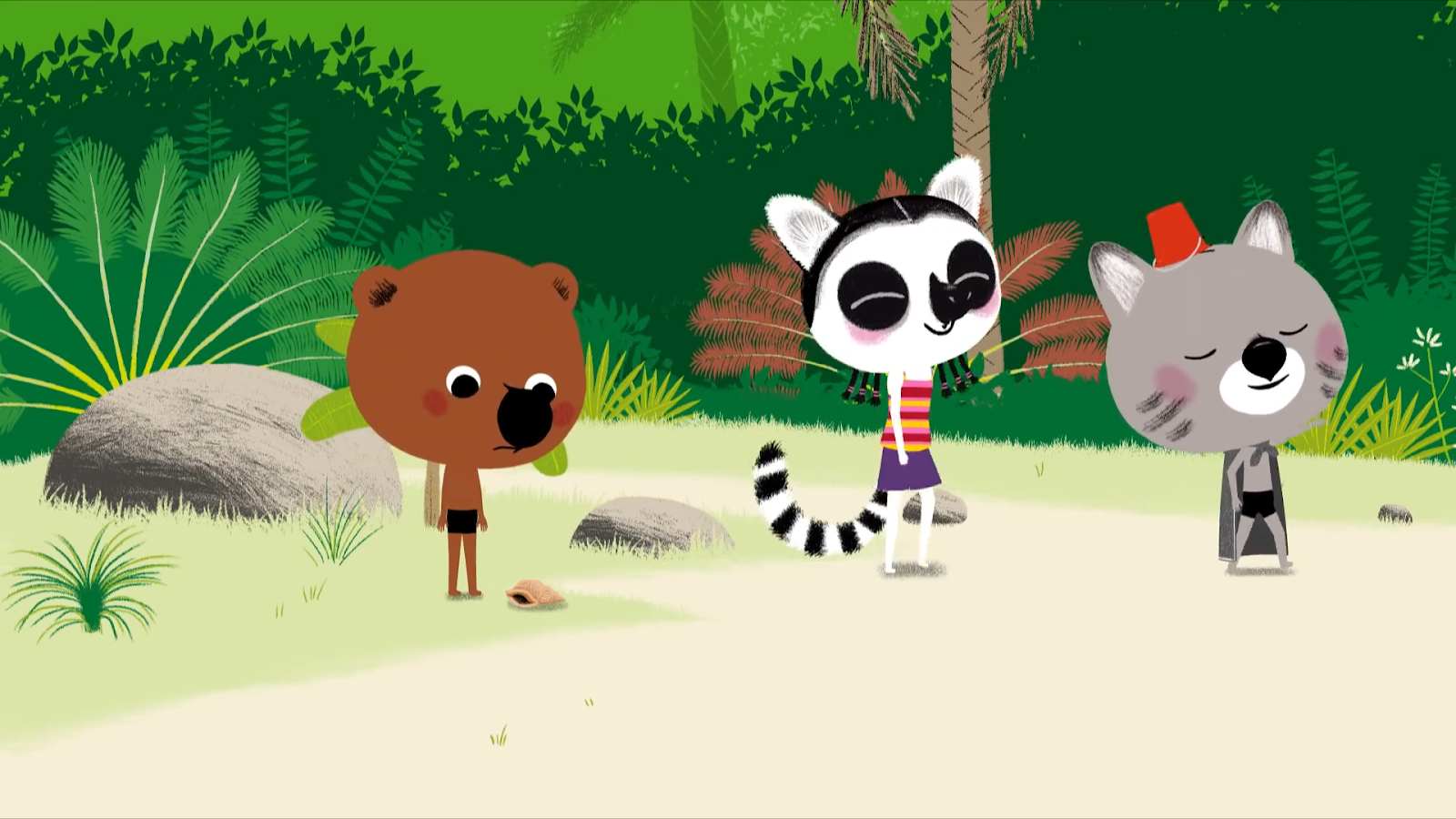 Shirtless Drawn Cartoon Boys: Mouk & Chavapa on the Beach 2