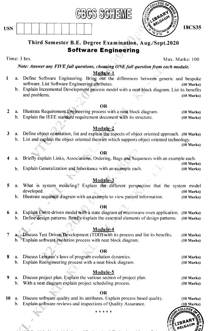Visvesvaraya Technological University B.E. COMPUTER SCIENCE (CBCS ...