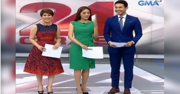 LOOK: GMA News anchors wear ABS-CBN colors in 24 Oras - The Summit Express