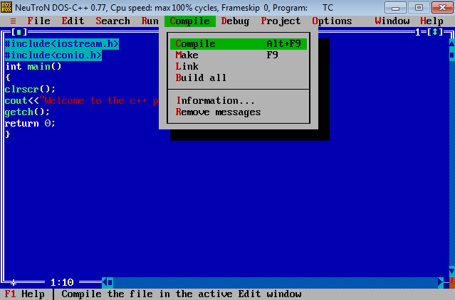 How To Make The First Program Of C