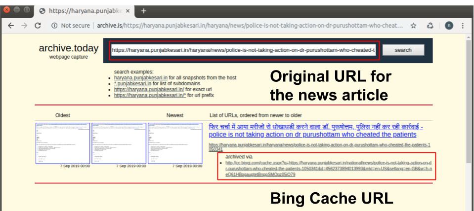 2019-10-28: The interaction between search engine caches and web archives