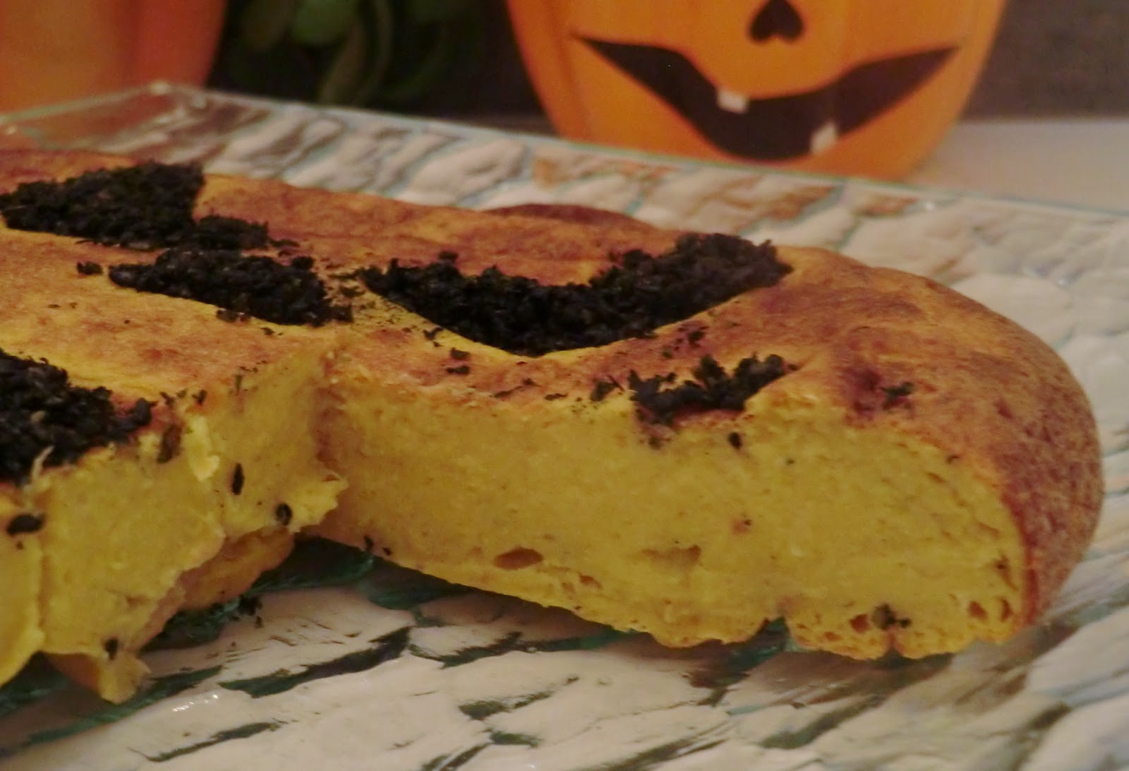 Gâteau-flan salé d'halloween à la courge turban giraumon sans gluten et ...