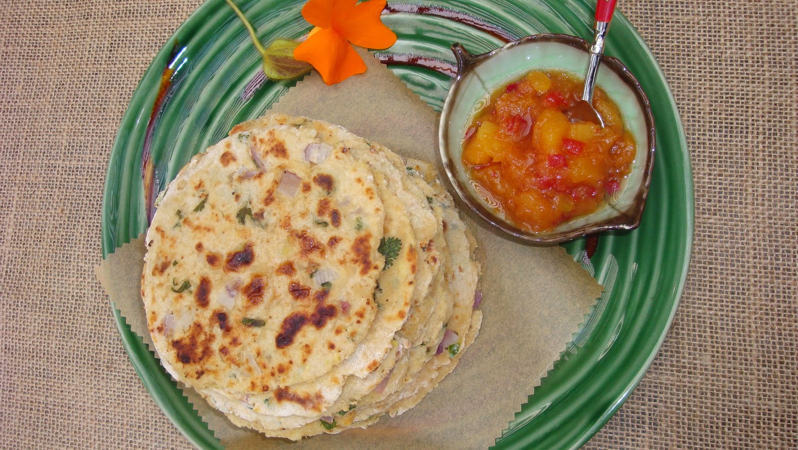 Entertaining From an Ethnic Indian Kitchen: Cottage cheese chappatis