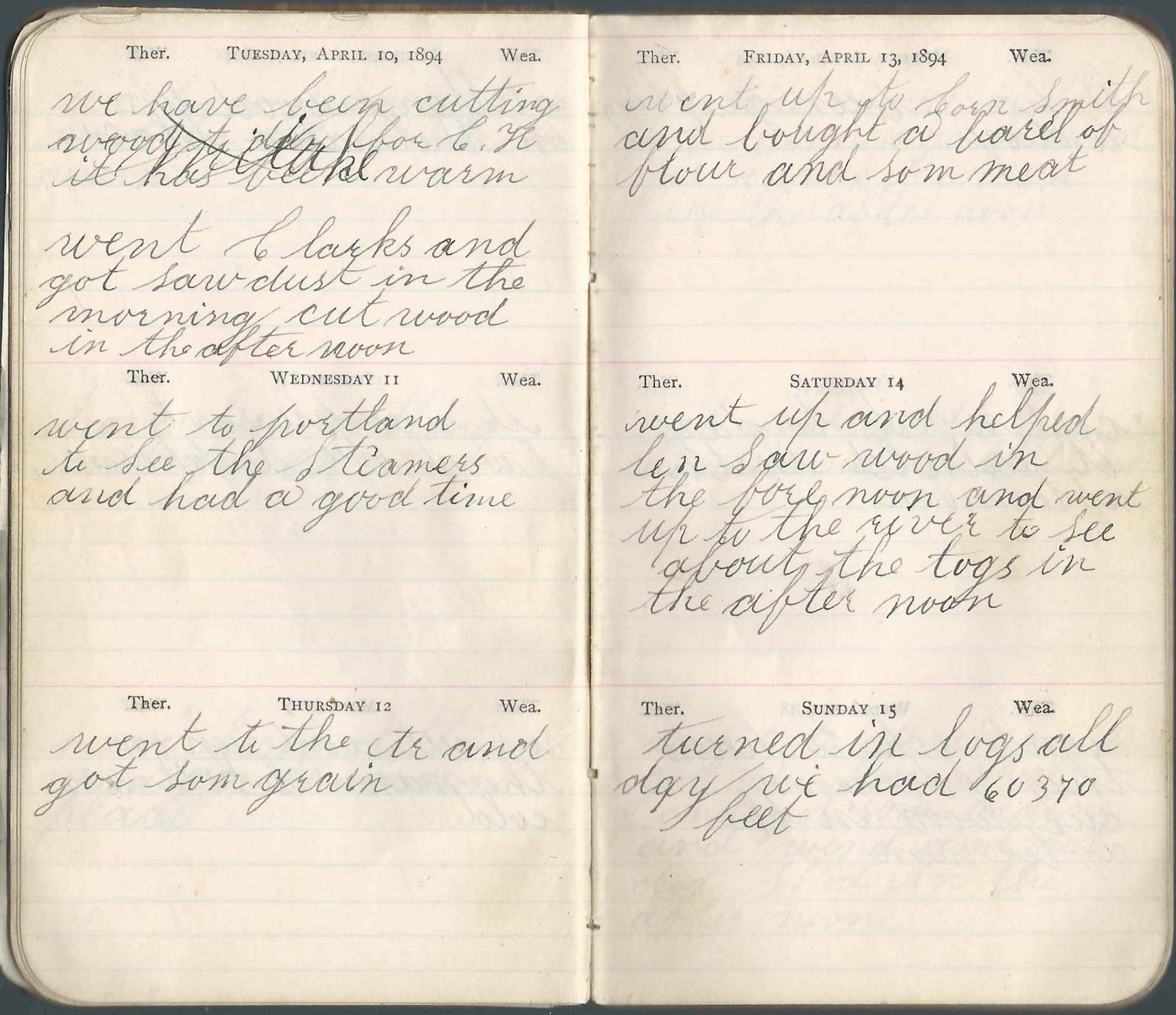 Heirlooms Reunited: April Entries in the 1900 Diary of John Foss ...