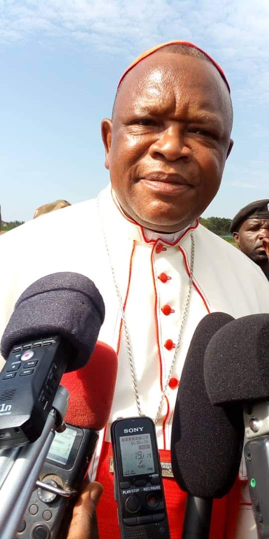 Le cardinal Fridolin Ambongo en visite de réconfort au diocèse de ...
