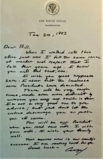 EL RRUN RRUN: ELDER BUSH'S LETTER TO CLINTON: COMPARE TRUMP TO THIS