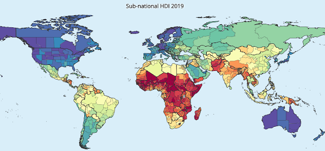 Geografia e Cartografia Digital: Mapa do IDH - países e subregiões