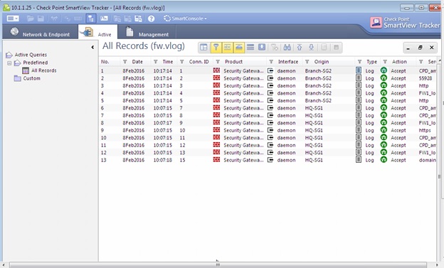My Check Point CCSA Journal: Check Point SmartView Tracker
