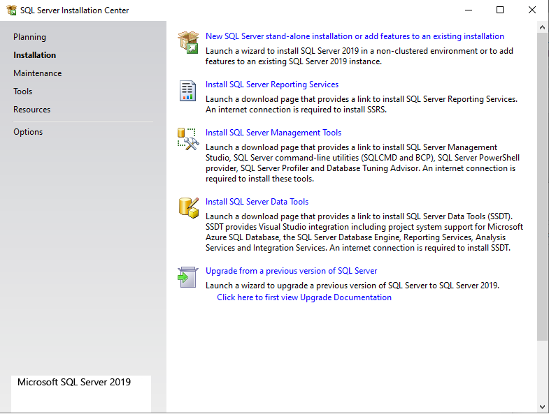 1. ติดตั้ง Microsoft SQL Server Express 2019