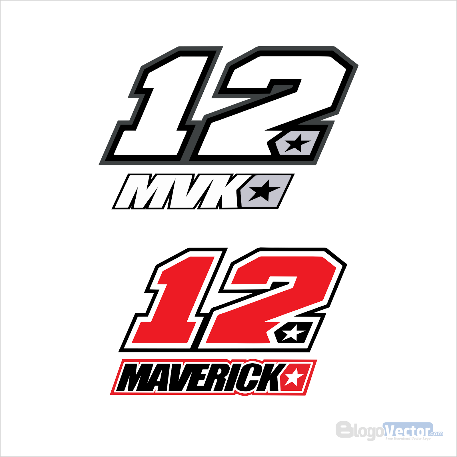 Maverick Vinales #12 Logo vector (.cdr) - BlogoVector