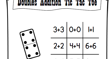 Doubles Addition Tic Tac Toe | TJ Homeschooling