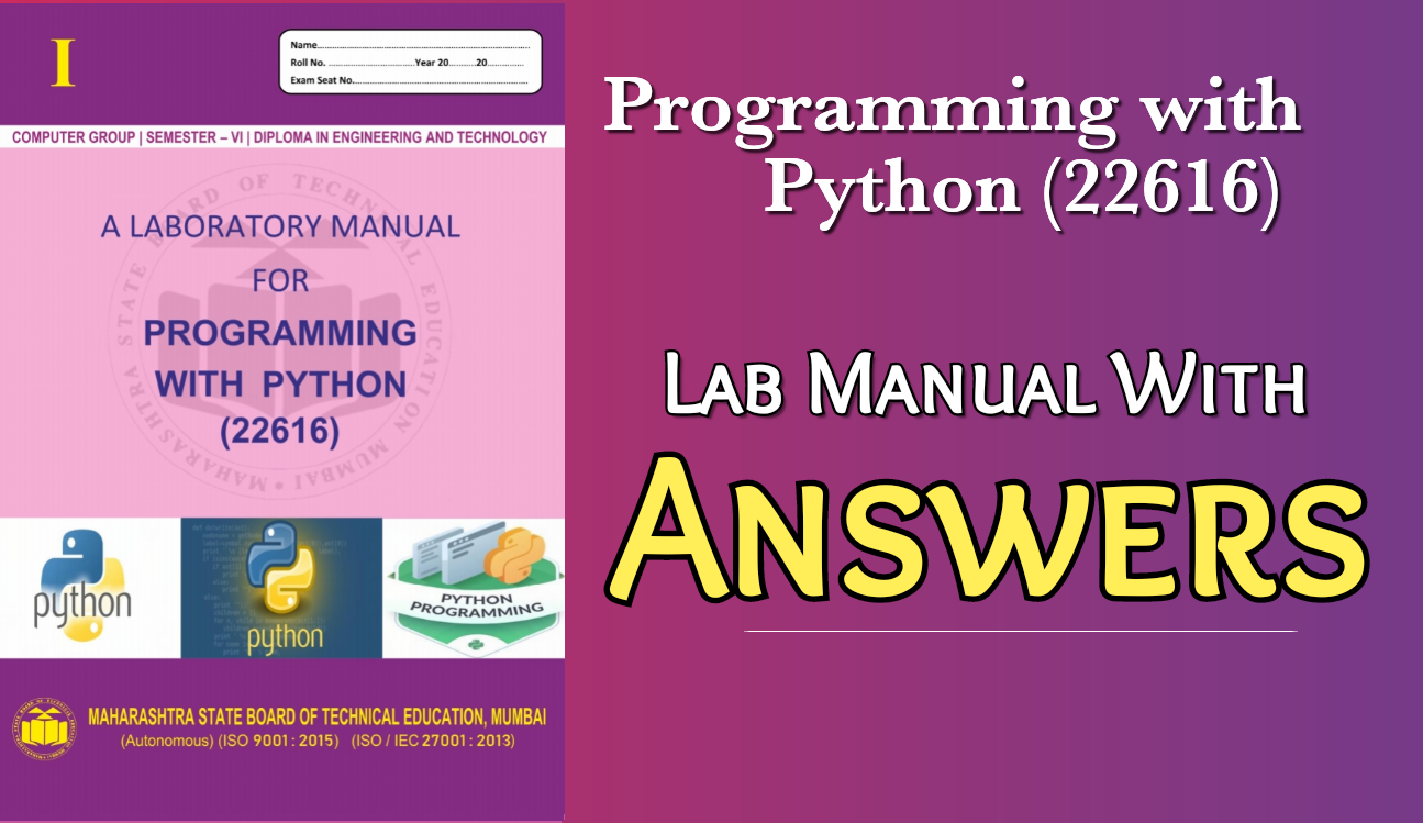 22616 Programming with Python Lab-Manual Answers PDF | MSBTE I Scheme ...