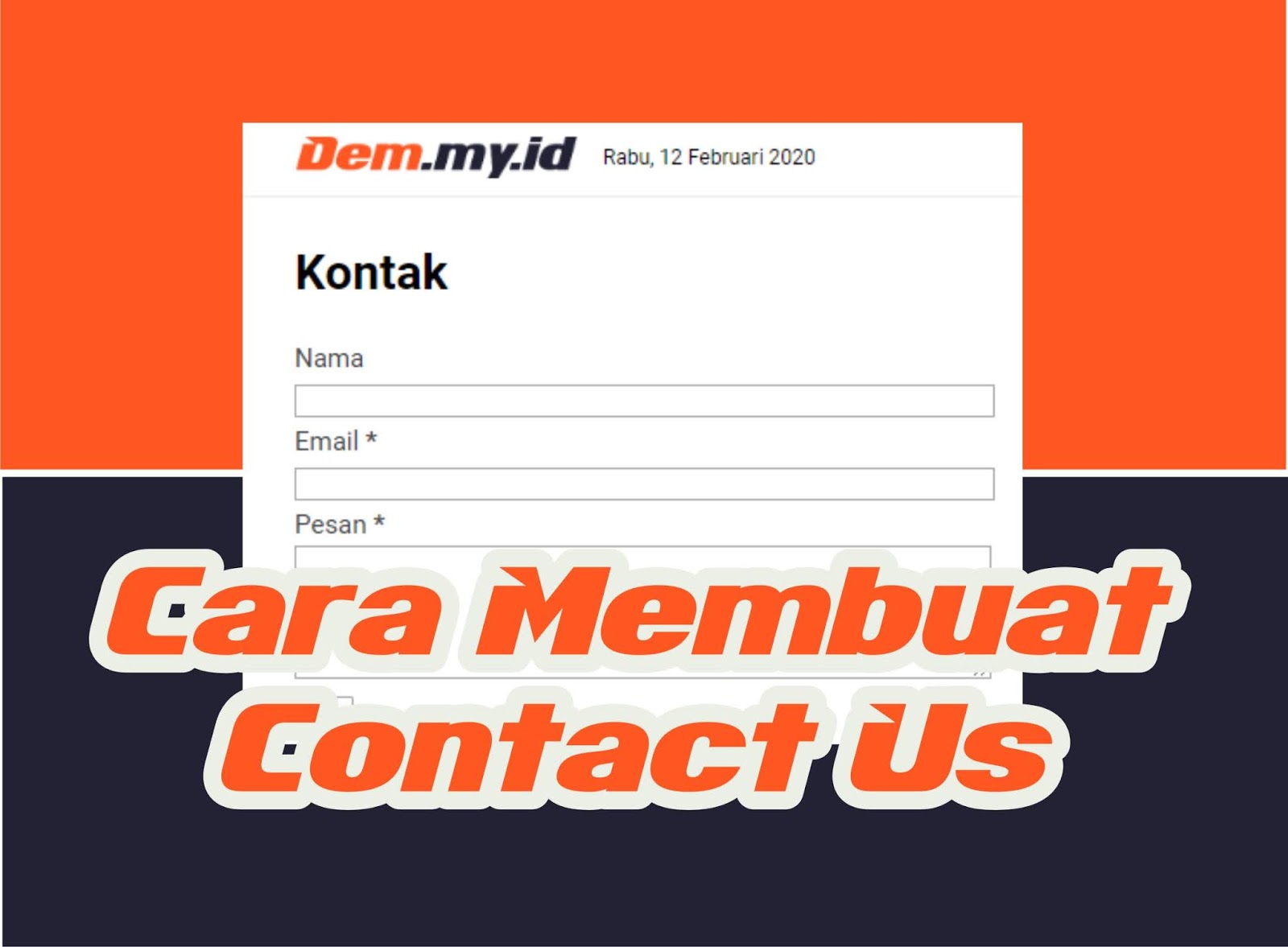 Cara Membuat Halaman Kontak atau Contact Us - Bertekno