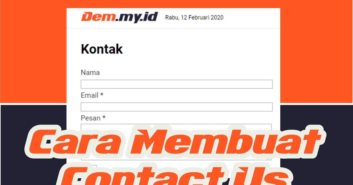 Cara Membuat Halaman Kontak atau Contact Us - Bertekno