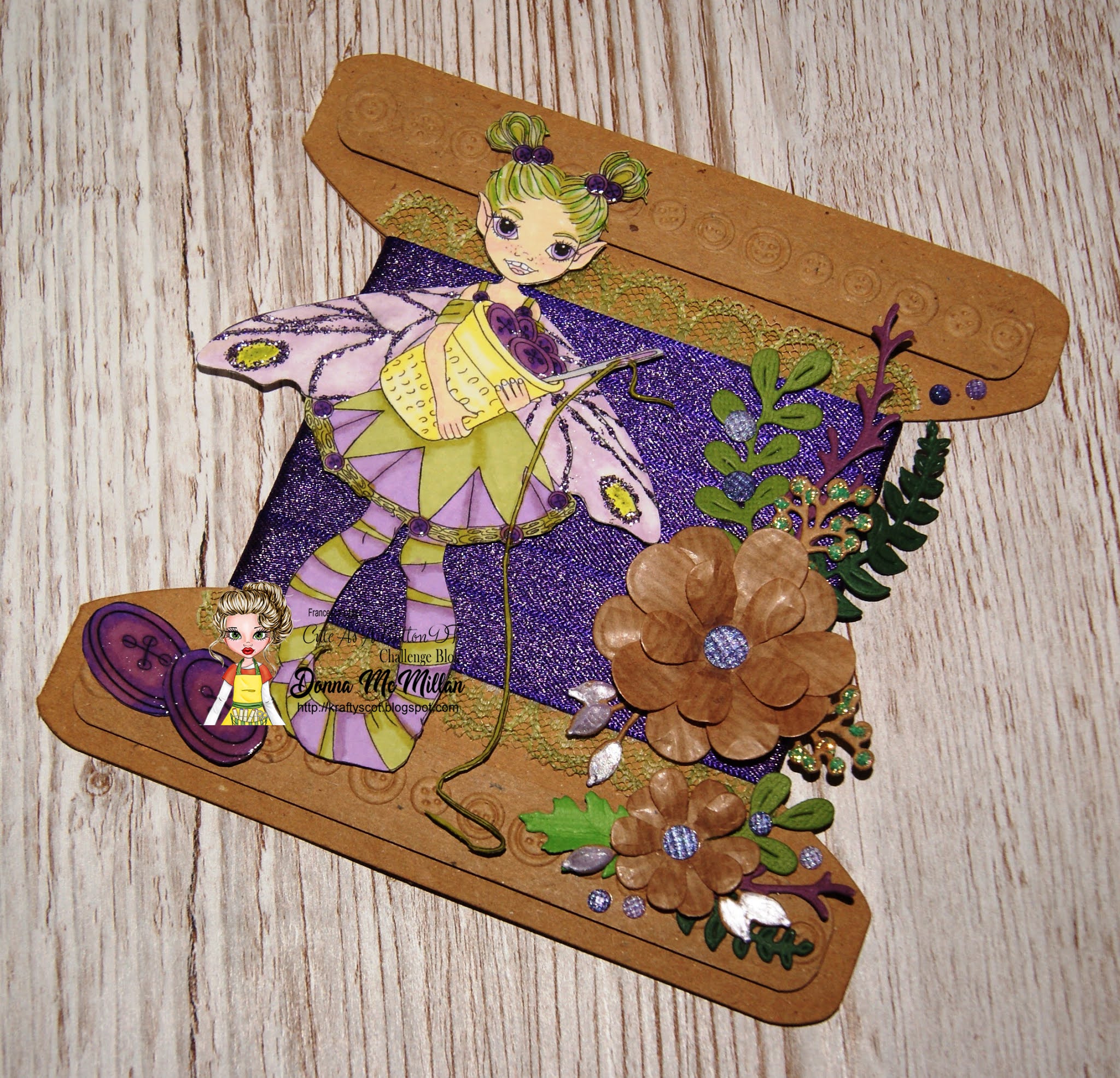 Kraftyscot - Handmade Crafts: Button Fairy - Cute As A Button Challenge #66