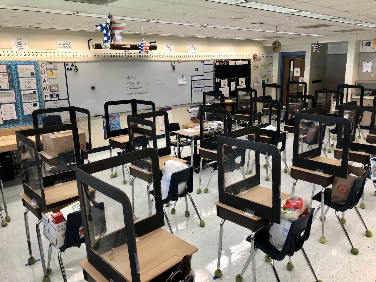 MR. ALLEN'S CLASSROOM: THE ROOM IS READY FOR STUDENT SAFETY