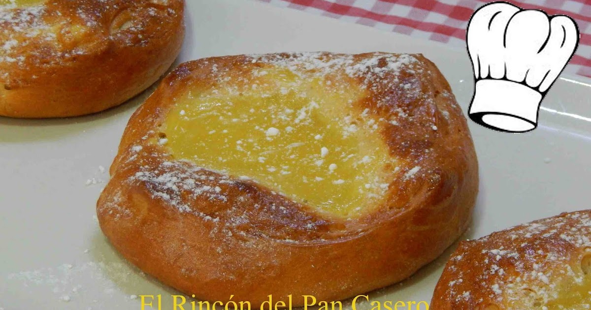 Receta fácil de bollos muy tiernos rellenos de crema de limón (Bollos ...