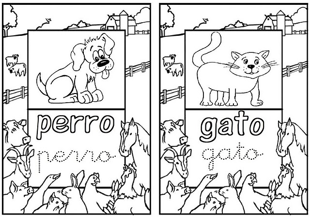 Fichas Infantiles: Libro para colorear animales