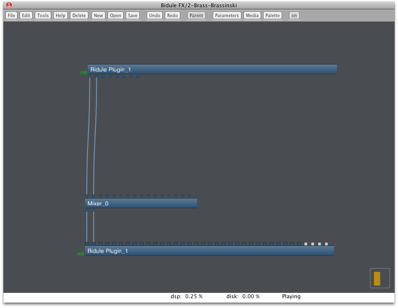 little-scale: Bidule Basics 5: Parameter Modulation via Linking