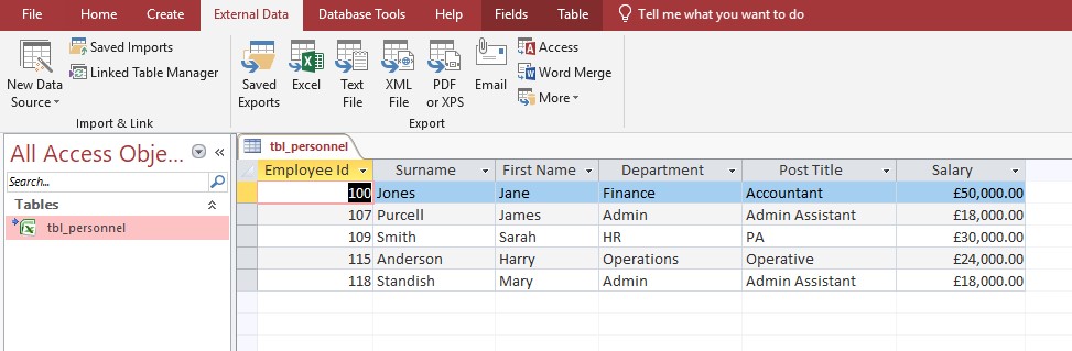 Microsoft Access Tips Linking Access To An Excel Worksheet