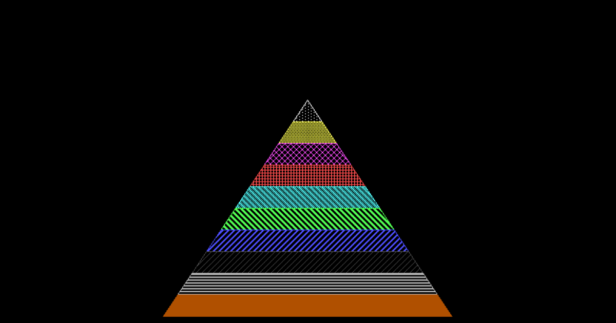 Draw a pyramid using c graphic - C Graphics