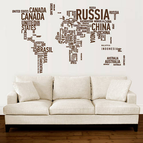 Wall Stickers World Map - Lady's Houses