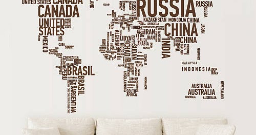 Wall Stickers World Map - Lady's Houses