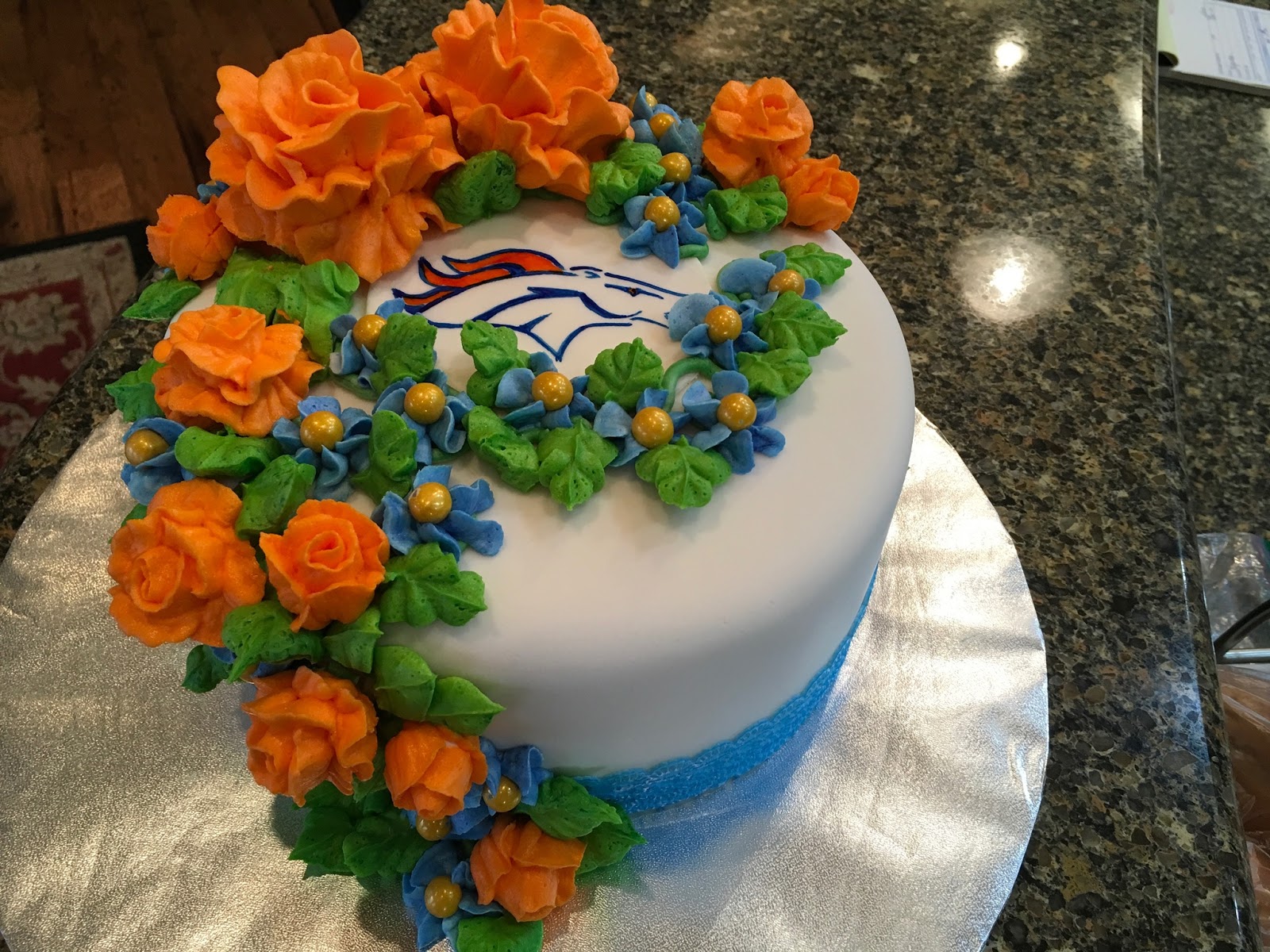 Gamma Susie's This n That: NFL Bronco Birthday Cake