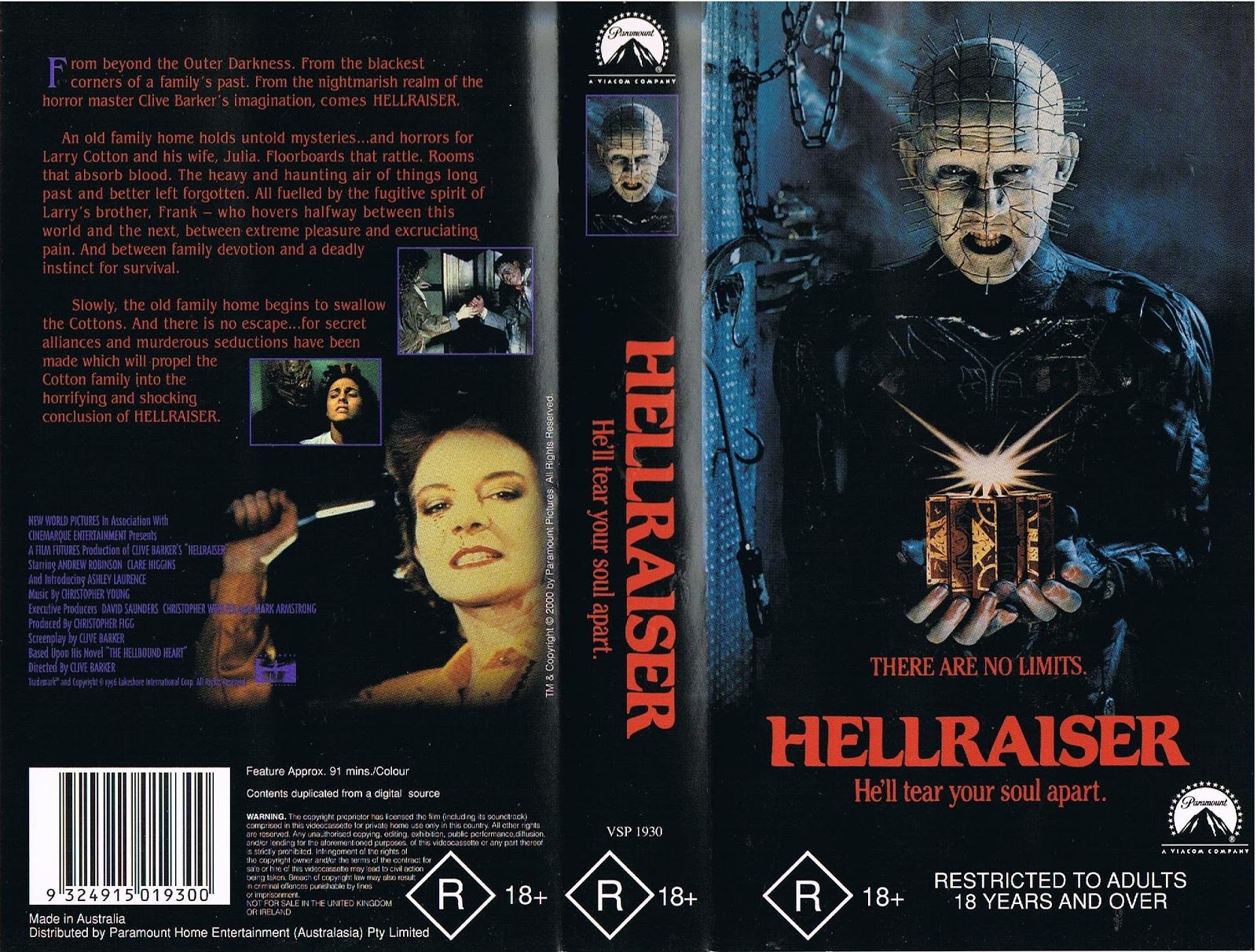 Australian VHS Covers: Hellraiser Collection