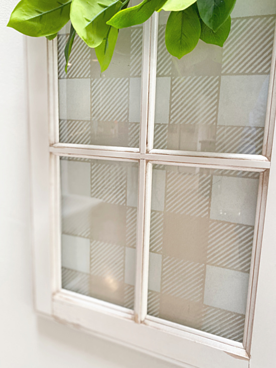 Stenciled Window Decor