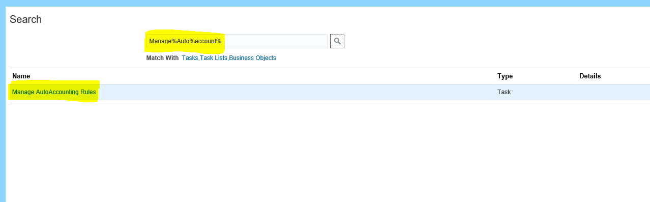 Oracle Application's Blog: Auto Accounting Rule Setup in Oracle Fusion